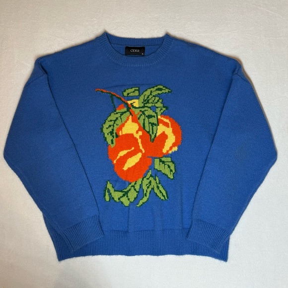 Cider | Sweaters | Cider Oranges Sweater Blue Size Med Blend Of Viscose ...